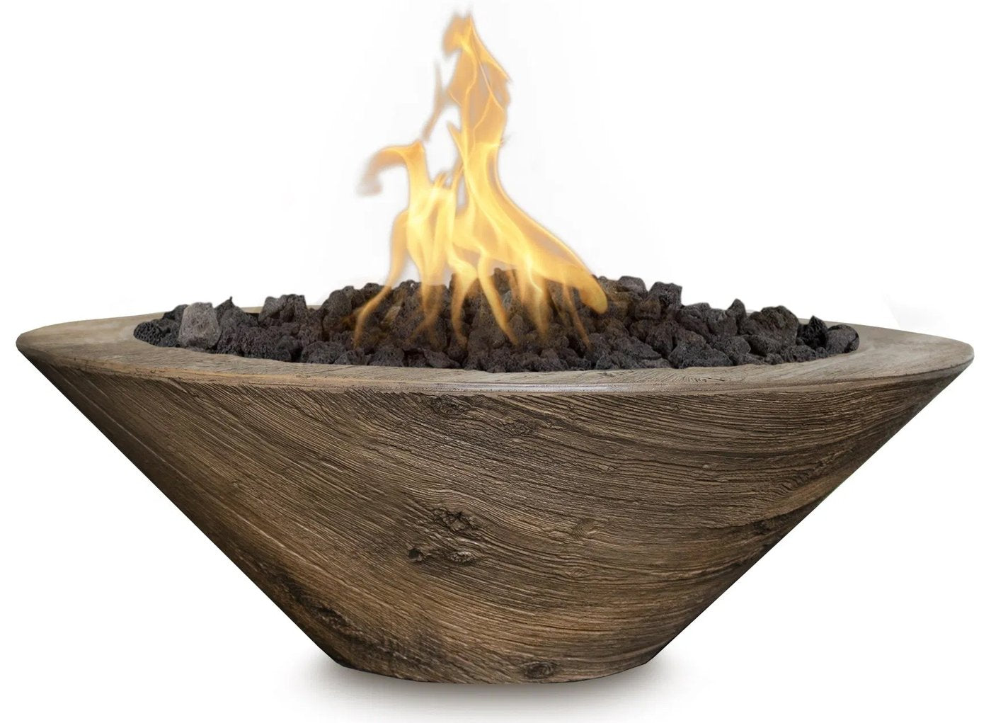 Buy Now Cazo Wood Grain Concrete Fire Bowl – American Fire Features