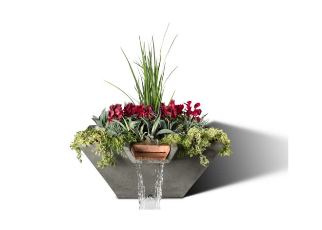 Buy Now Cascade Square Planter & Water Bowl – American Fire Features